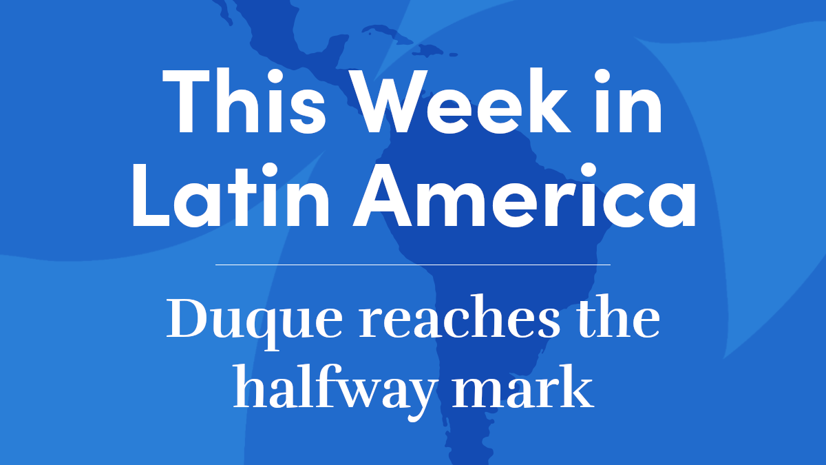 Duque reaches the halfway mark