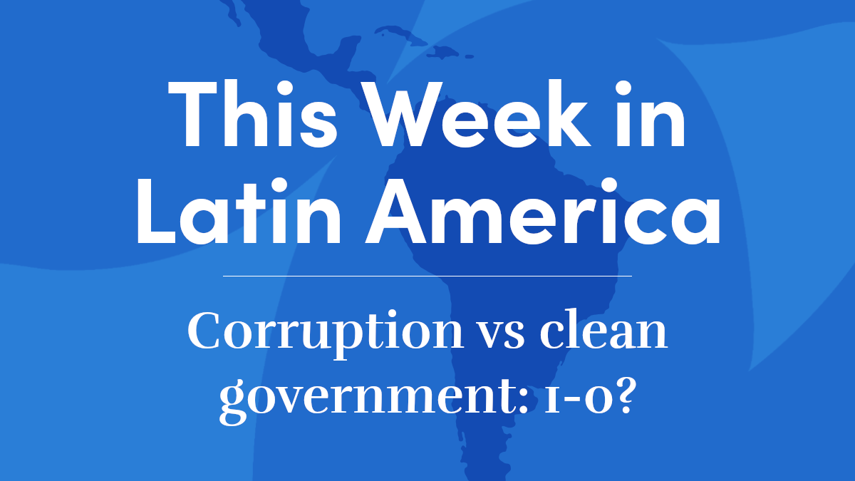 Corruption vs clean government: 1-0?