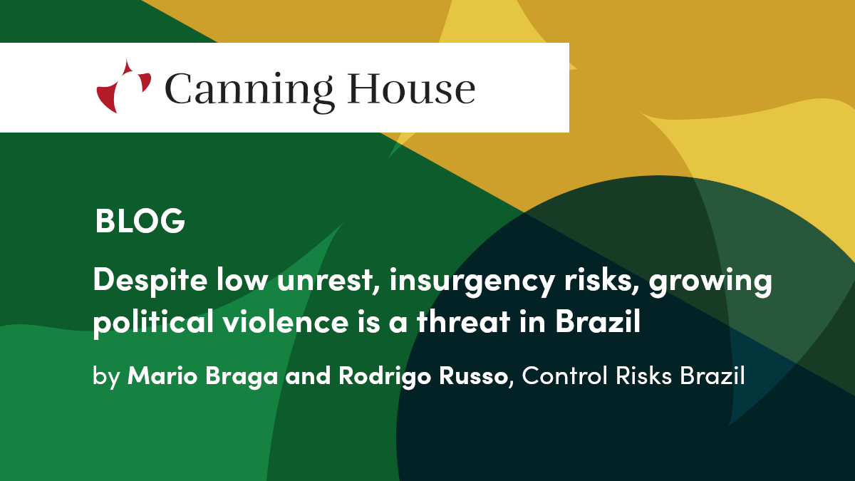 Despite low unrest, insurgency risks, growing political violence is a ...