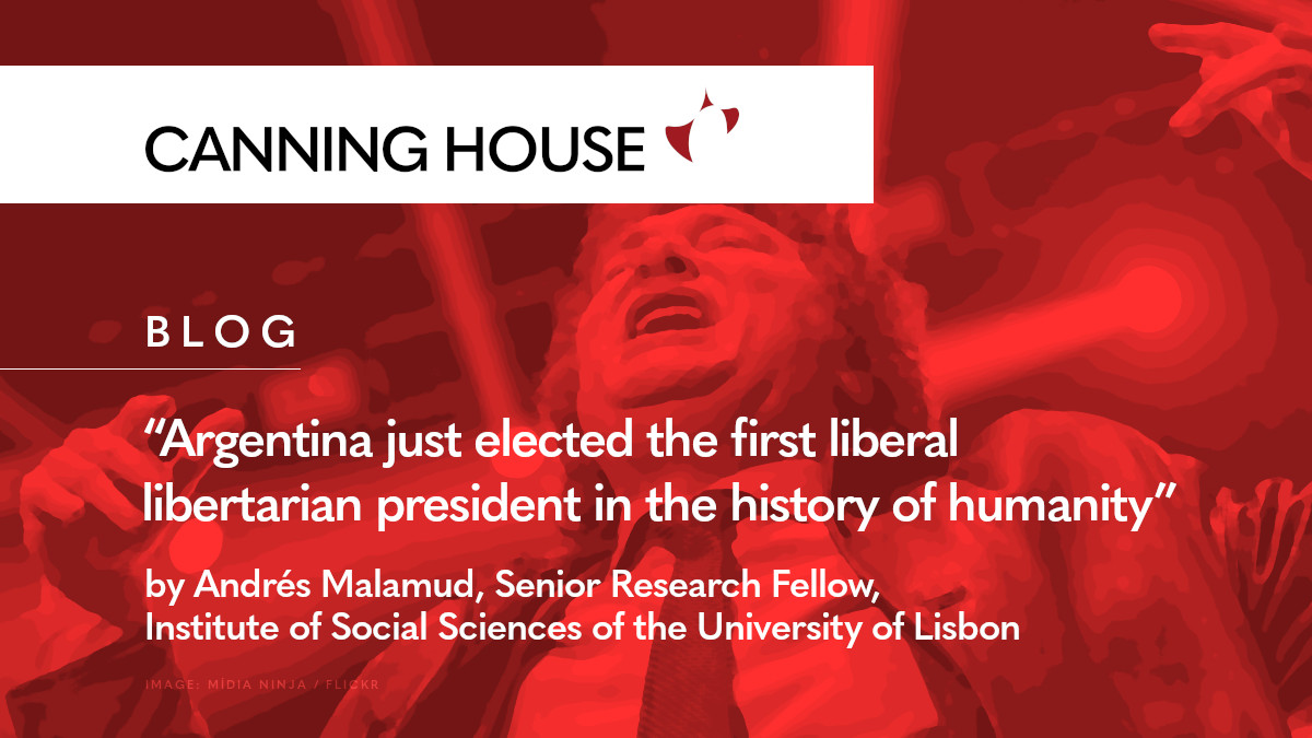 “Argentina just elected the first liberal libertarian...